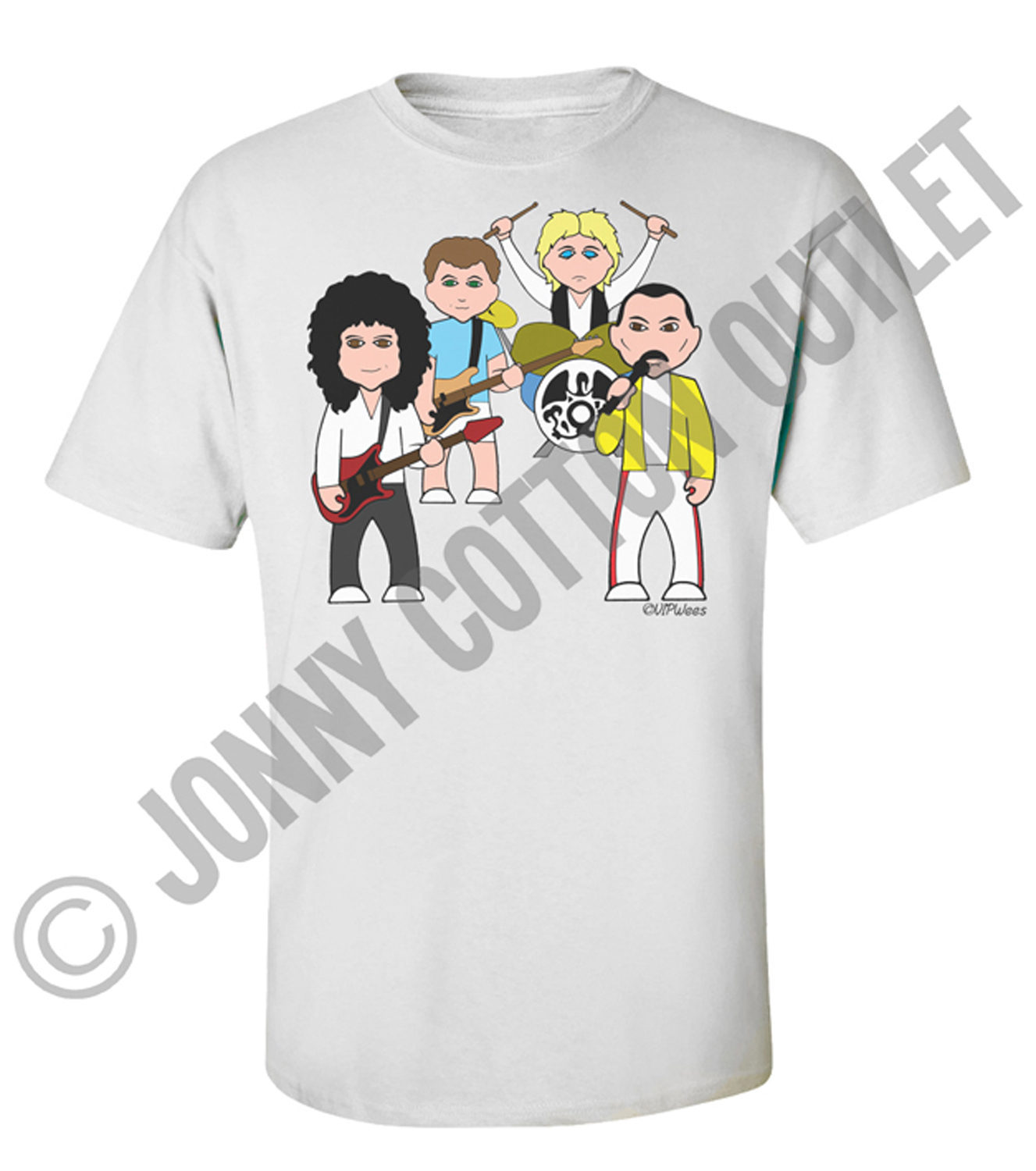 VIPwees Mens T-Shirt ORGANIC Cotton Best Of British Bands Inspired ...