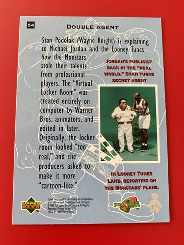 Michael Jordan Space Jam 54 Double Agent Stan Podolak Upper Deck ...