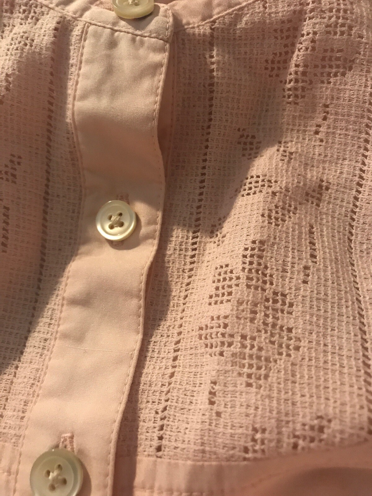 J. JILL Peach Mandarin Style Collar Button Up Shirt T… - Gem