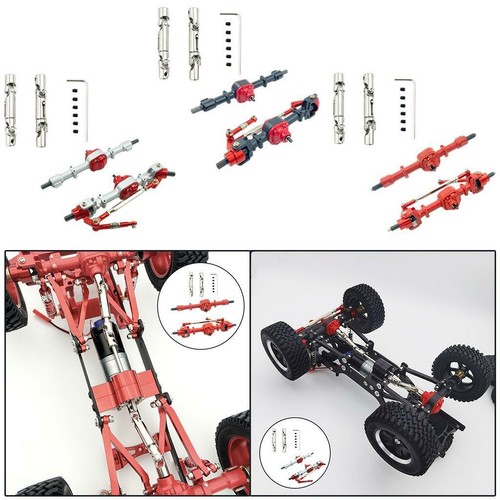 RC Axles CNC Metal Upgrade Spare Parts for MN 1/12 RC Crawler MN99 FJ45 ...