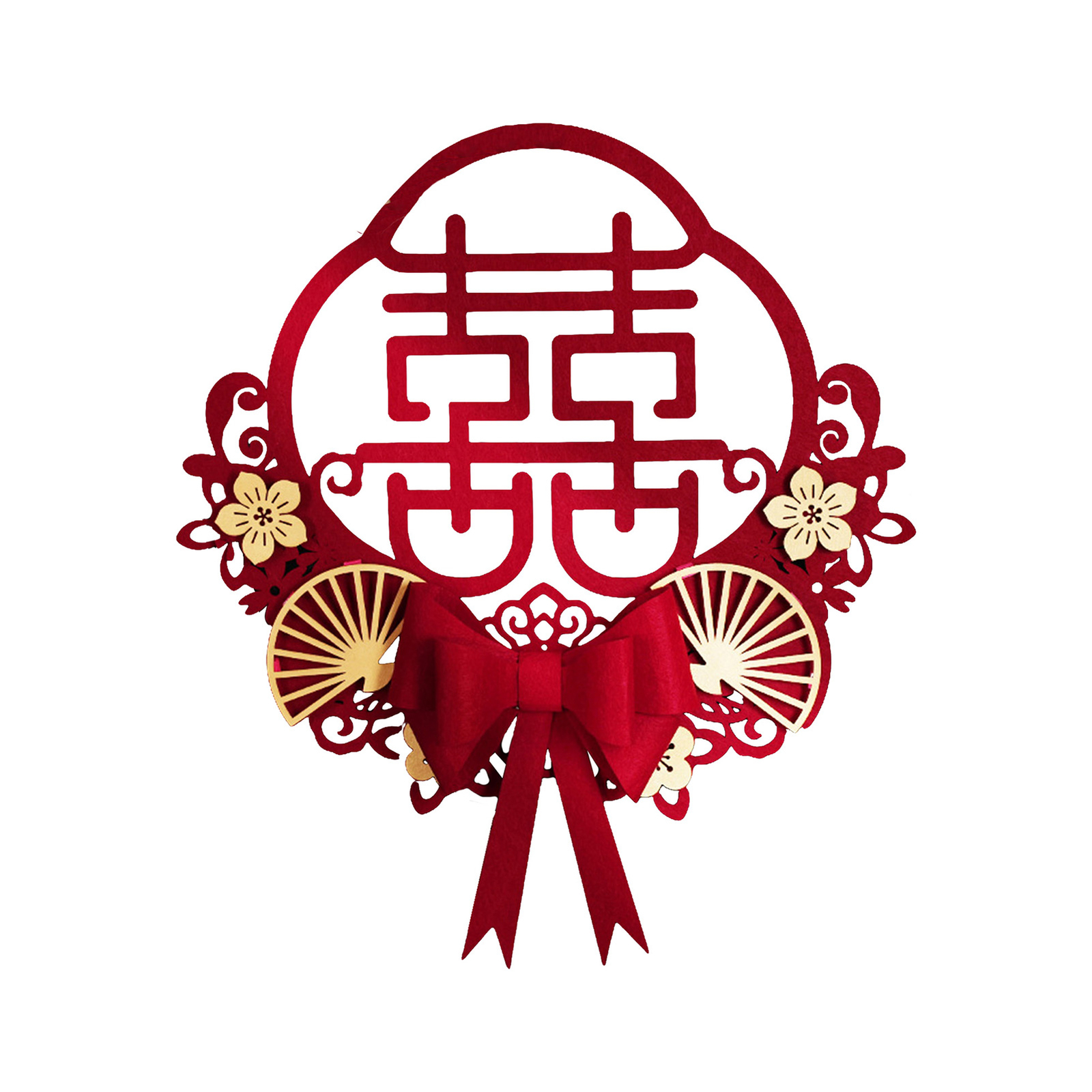 Wedding Xi Sticker Butterfly Flower Design Celebration Chinese Wedding ...