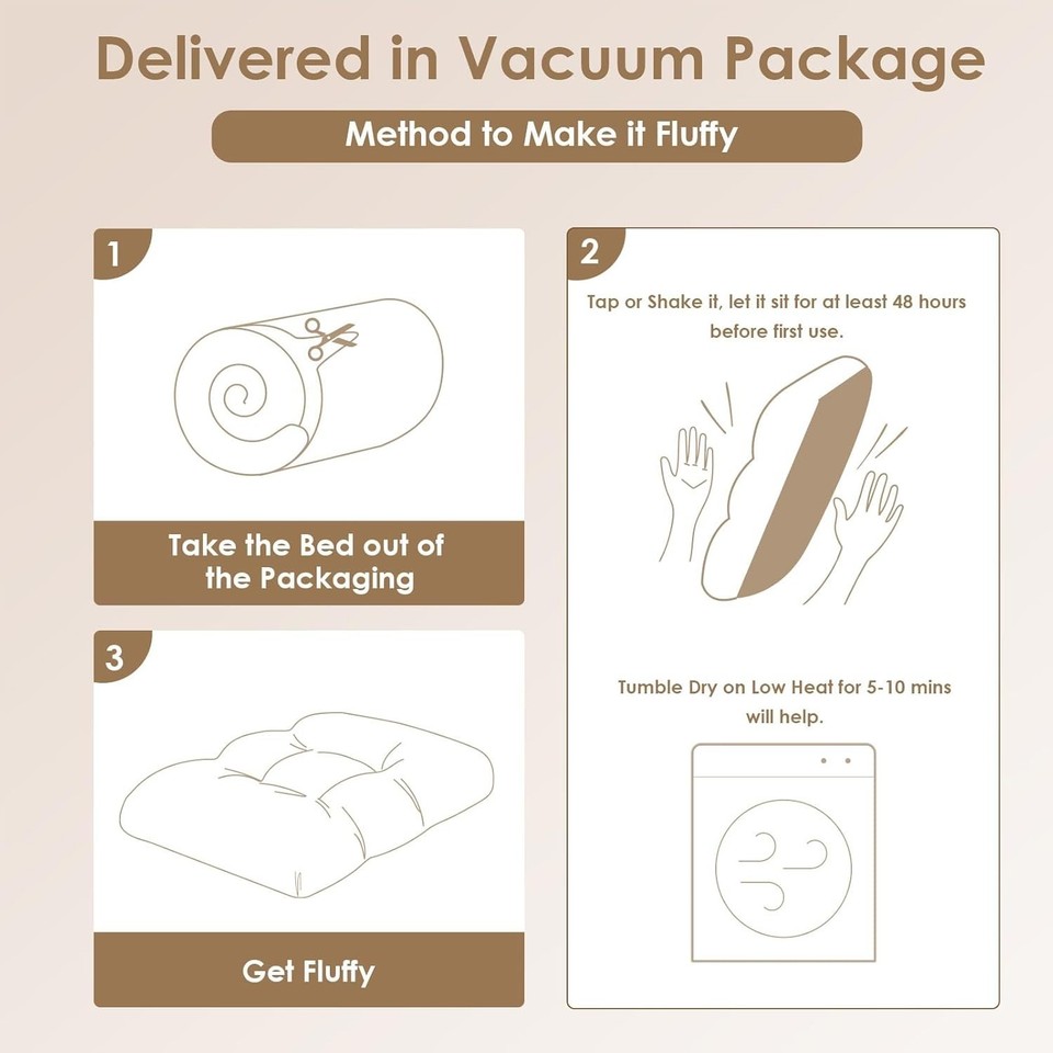 Fluffy Dog Crate Bed XL Plush Faux Fur Pad Washable Non-Slip Calming ...