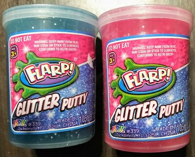 2 Flarp! Glitter Putty Super Soft Slime (For Ages 3+) | eBay