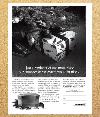 Bose Acoustic Wave Music System Radio Christmas - Print Ads Ephemera ...