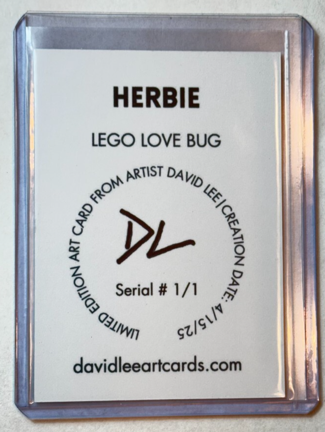 Herbie Platinum Plated Edition Artist Signed "Lego Love Bug" Trading ...