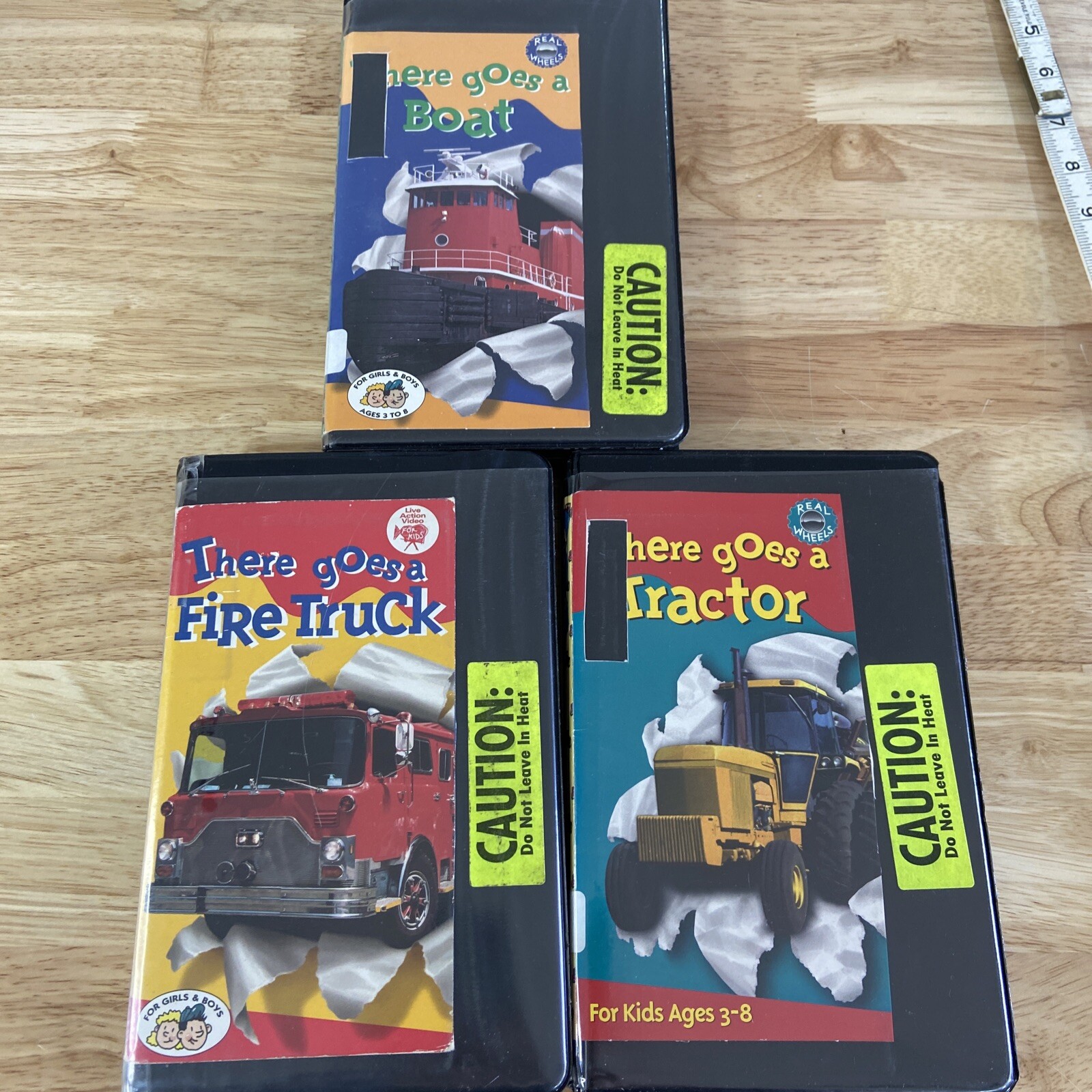 There Goes a Fire Truck, Boat, Tractor -Lot of 3 VHS Tapes Ex-library ...
