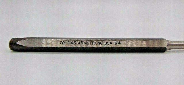 1/4" PIN PUNCH ARMSTRONG Industial 70-045 8" LONG TOOL STEEL for sale ...