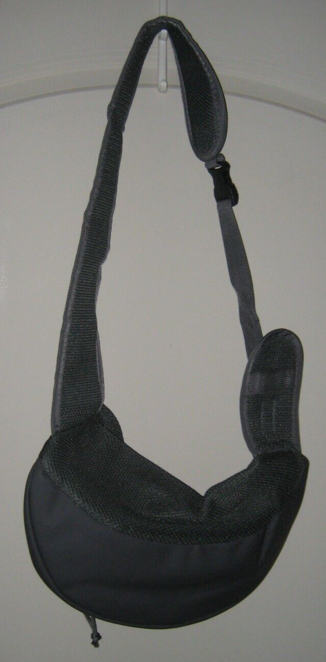 Gray Mesh Dog/Cat Sling Carrier with Shoulder Strap - Size Small - New ...