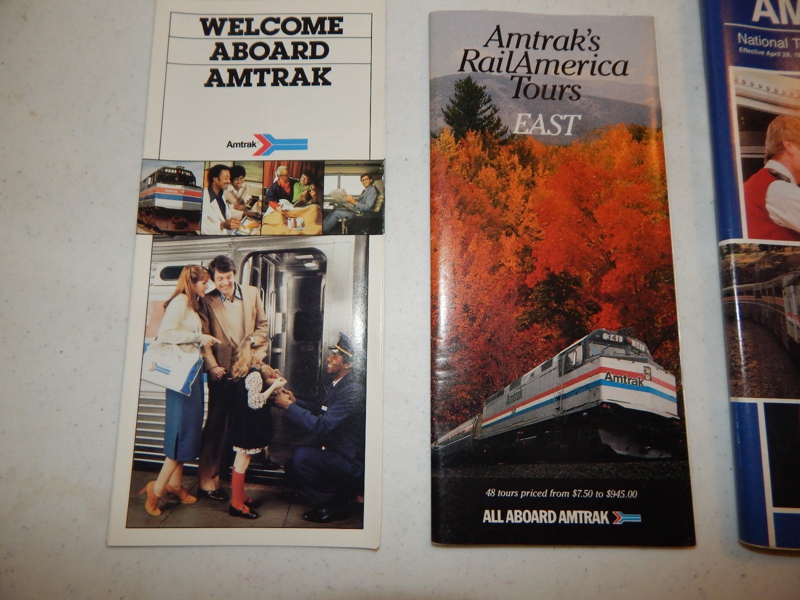 4 AMTRAK RAIL AMERICA TOURS WELCOME ABOARD TRAIN TIMETABLES INTERCITY ...