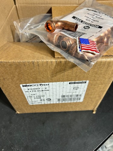 LOT 0F 150 - 1/2" PROPRESS NIBCO COPPER PRO PRESS STREET ELBOWS VIEGA ...