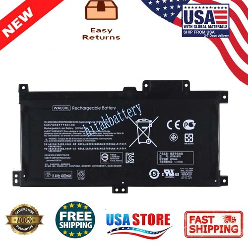 Battery For HP Pavilion X360 14-BA 15-BK 15-BR WA03XL TPN-W126 HSTNN ...