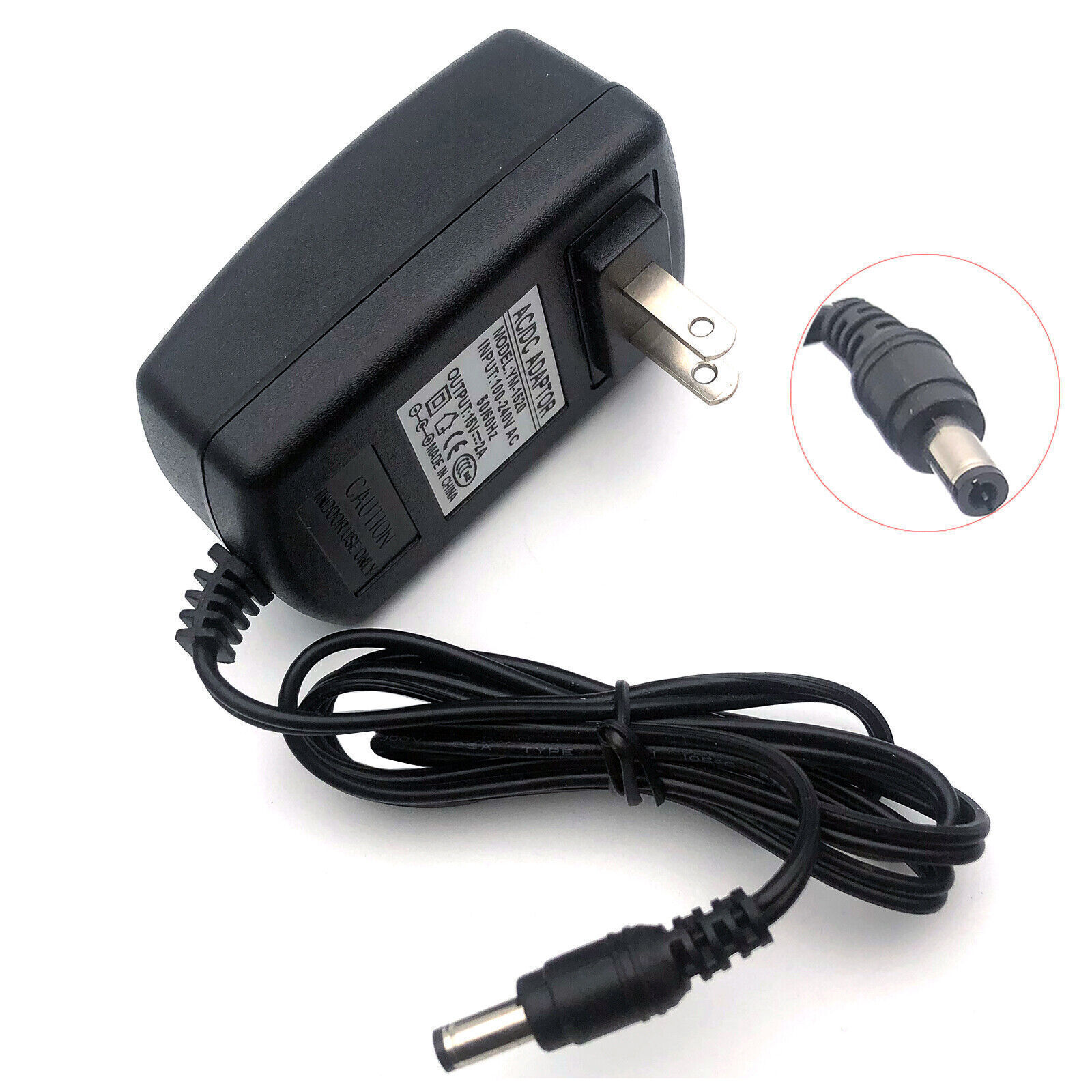 15V 2A AC /DC Adapter For Fluke bc7217 Battery Charger Power Supply ...