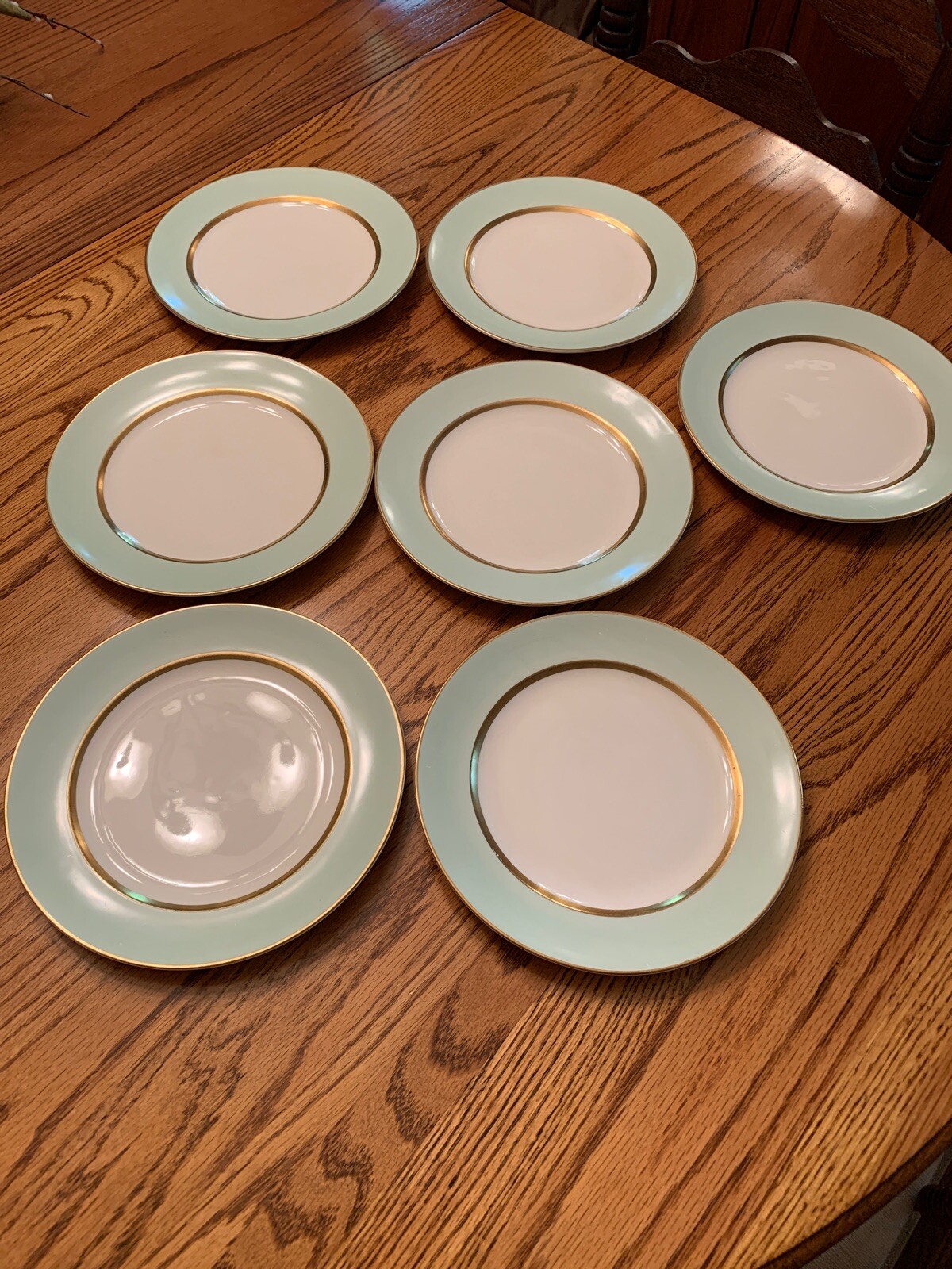 VTG 1940s POPE GOSSER "SPRING" PATTERN 8 1/2" SALAD PLATE-COIN GOLD ...