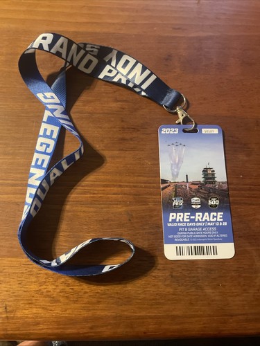 2023 Indianapolis 500 IndyCar GP Pit & Garage Hard Card Pass Credential ...