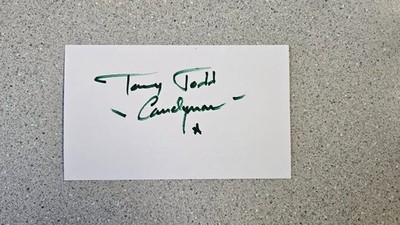 TONY TODD SIGNED 3x5 INDEX CARD AUTOGRAPH - THE CANDYMAN | eBay