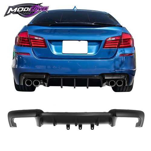 Fits 11-16 BMW F10 5 Series M Sport M5 Style Rear Diffuser Valance Lip ...