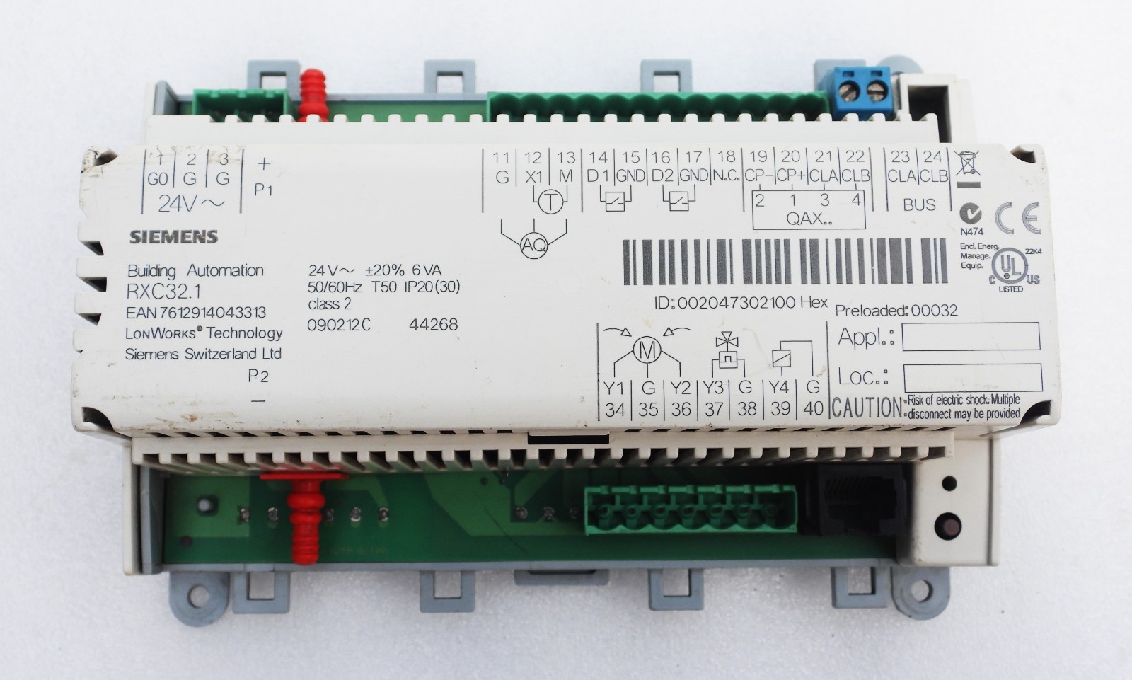 SIEMENS RXC32.1 ROOM TEMPERATURE AIR VOLUME CONTROLLER MODULE FOR VAV ...