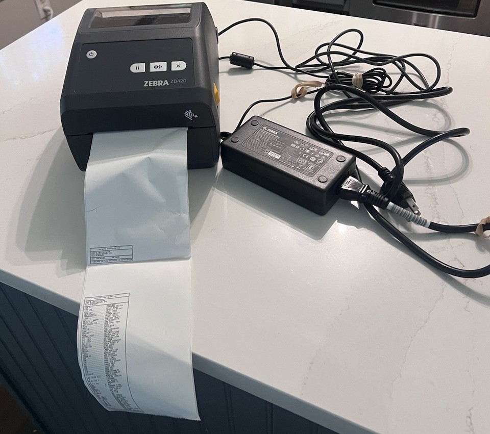 Zebra ZD420 Direct Thermal Desktop Label Printer 203dpi USB 2.0 w/ 24V ...