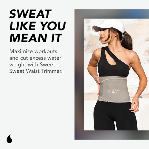 Sports Research Sweet Sweat Waist Trimmer Sweat Band Increases Stomach ...