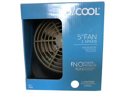 BRAND NEW O2 Cool 5in 2 Speed BATTERY Operated Portable Fan No Power No ...