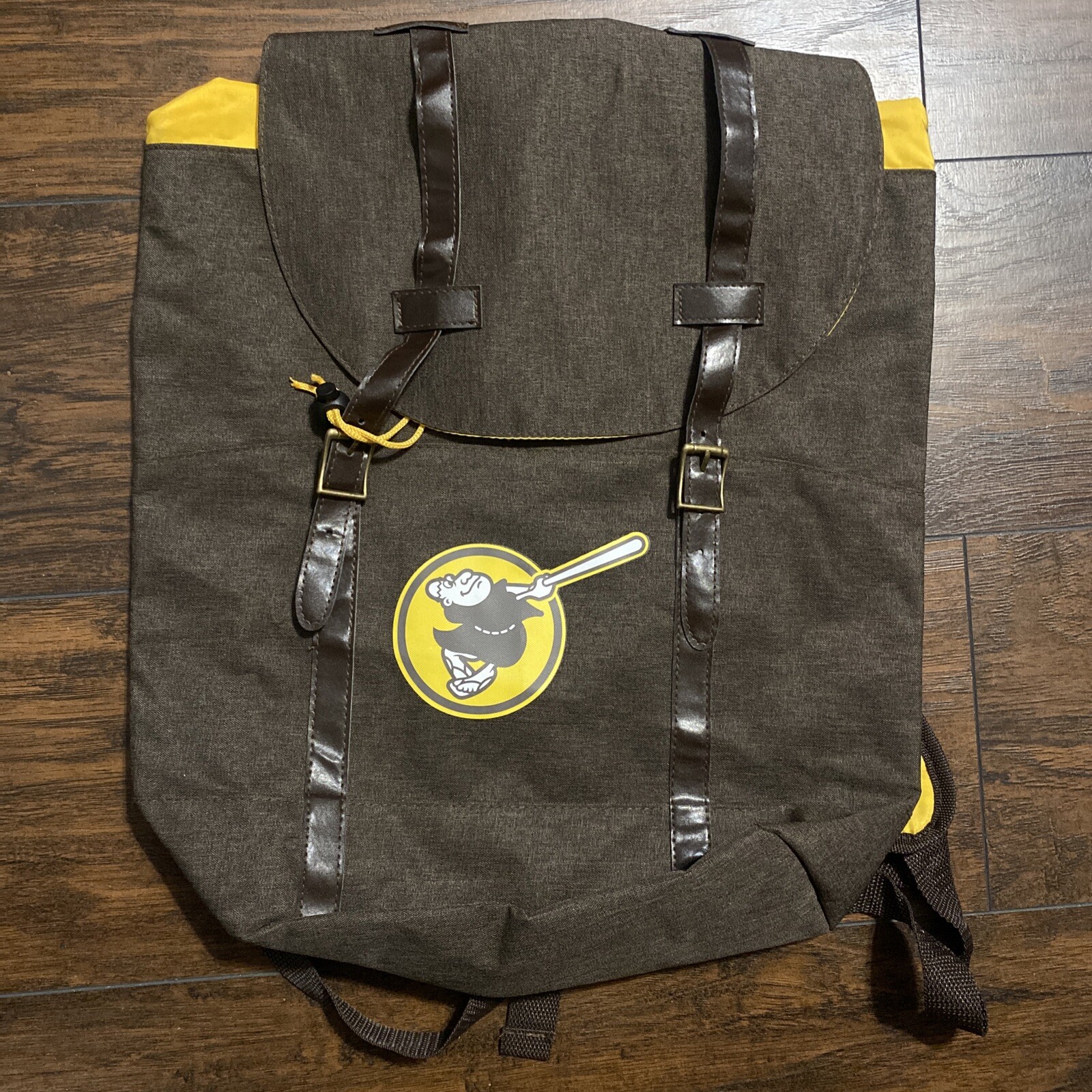 San Diego Padres Backpack Swinging Friar Brown Yellow Stadium Bag SGA ...