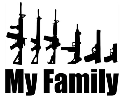 My Gun Family NRA 2A Rifle DieCut Vinyl Window Decal Sticker | eBay