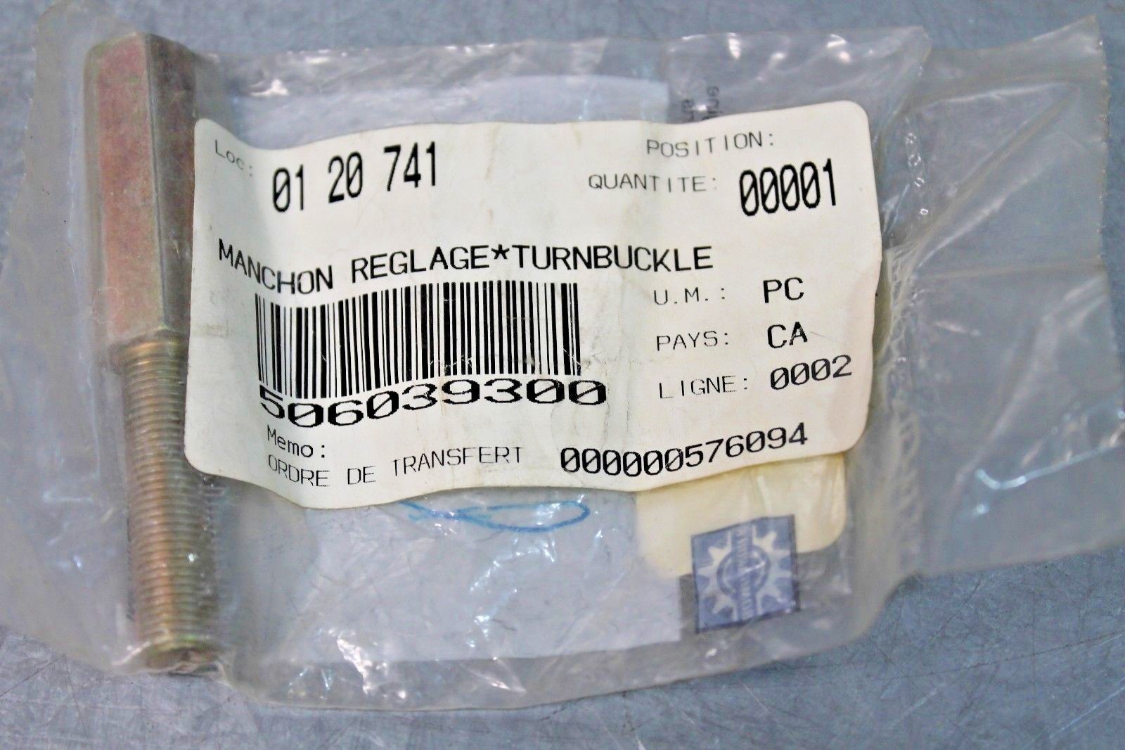 OEM NEW Ski-Doo SNOWMOBILE Transmission Linkage Turnbuckle 506039300 ...