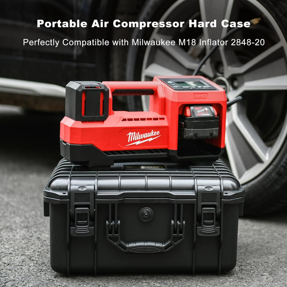 Air Compressor Hard Storage Case for Milwaukee M18 Inflator 2848-20 ...