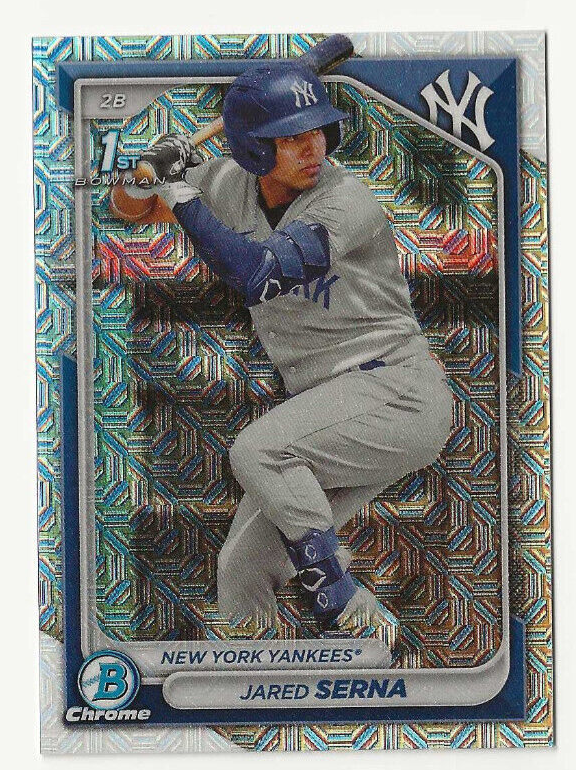 Jared Serna 2024 Bowman Chrome Prospects Mojo 1st Bowman RC Yankees | eBay