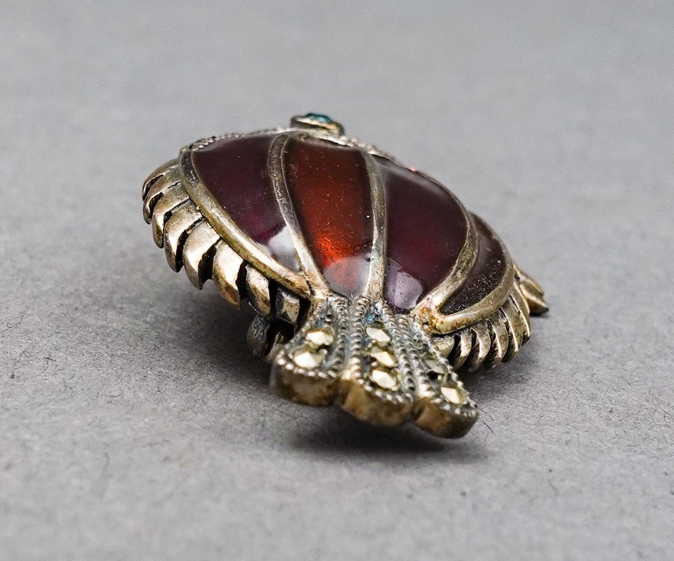 Judith Jack Vintage Sterling 925 Silver Enamel & Marcasite Fish Pin ...