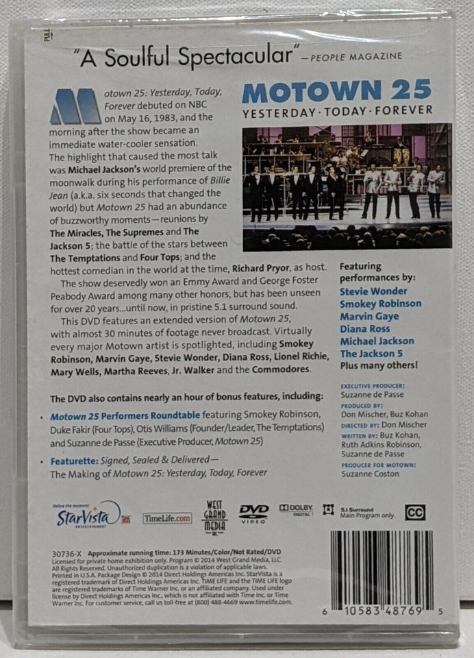 Motown 25: Yesterday Today Forever DVD - Michael Jackson *BRAND NEW ...