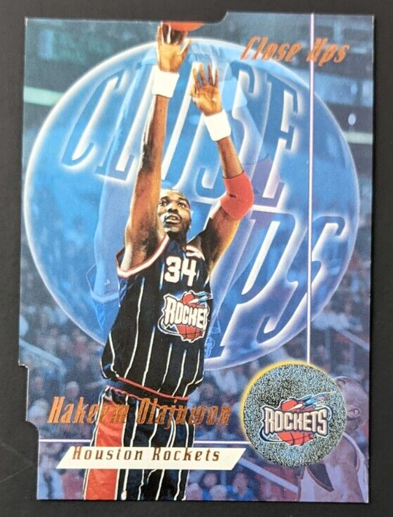 Hakeem Olajuwon 1996-97 SkyBox Premium Close Ups CU7 Basketball Rockets ...