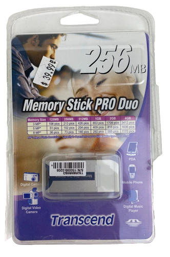 Transcend Memory Stick Pro Duo 256 MB NEW | eBay