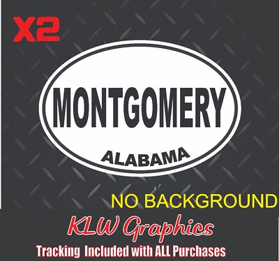 Montgomery Alabama Vinyl Decal Sticker State Car Truck Home AL South ...
