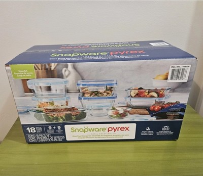 Snapware Pyrex 18-piece Glass Food Storage Set | eBay