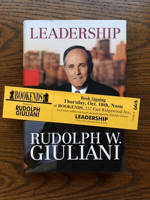 Autographed Rudy Giuliani Book Leadership Signed | eBay