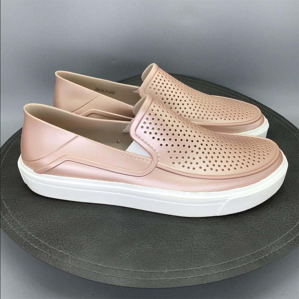 Crocs CitiLane Roka Metallic Slip-On Women's Shoes Rose Gold Size 8 | eBay