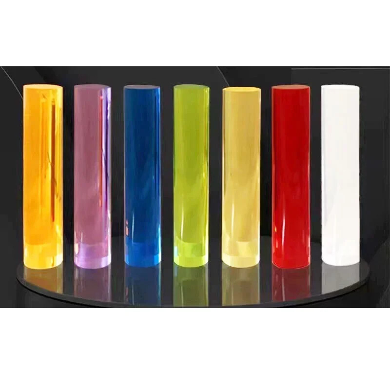 Colourful Solid Acrylic Plexiglass Round Rod Circular Bar Transparent ...