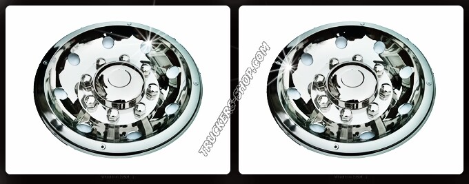 SET OF DELUXE REAR WHEEL TRIMS STAINLESS STEEL 19.5” [TRUCKERSOUTLET ...
