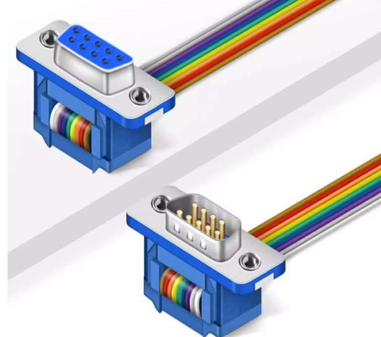 0.2~2m IDC Rainbow Wire Flat Ribbon Cable DB9/15/25/37P M-F F-F M-M ...
