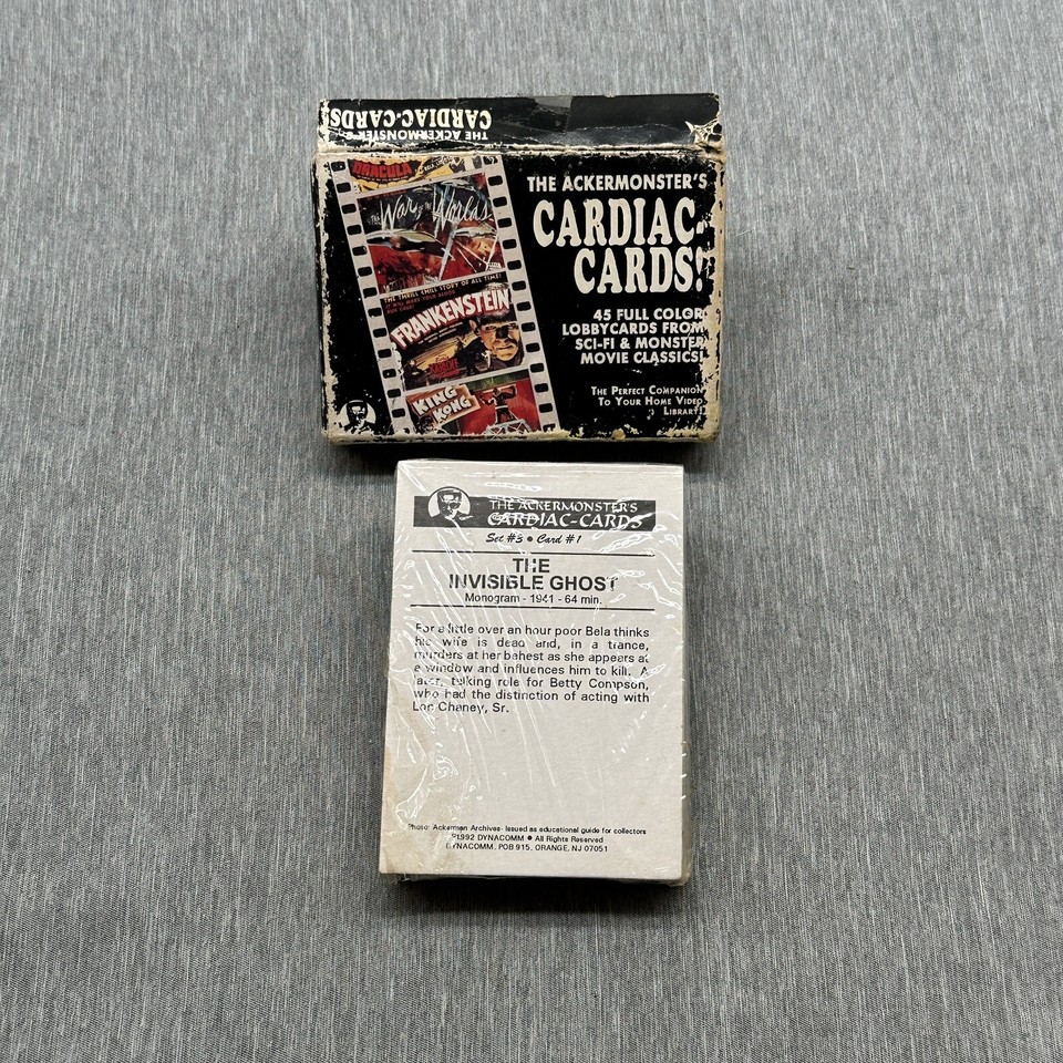 The Ackermonster's Cardiac Cards 45 Full Color Lobbycards Sci-Fi and ...