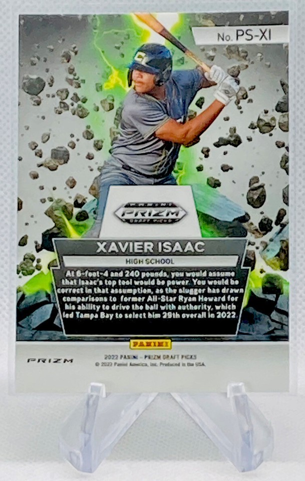 2022 Prizm Draft Picks Xavier Isaac Power Surge Purple Wave Prizm #PS ...