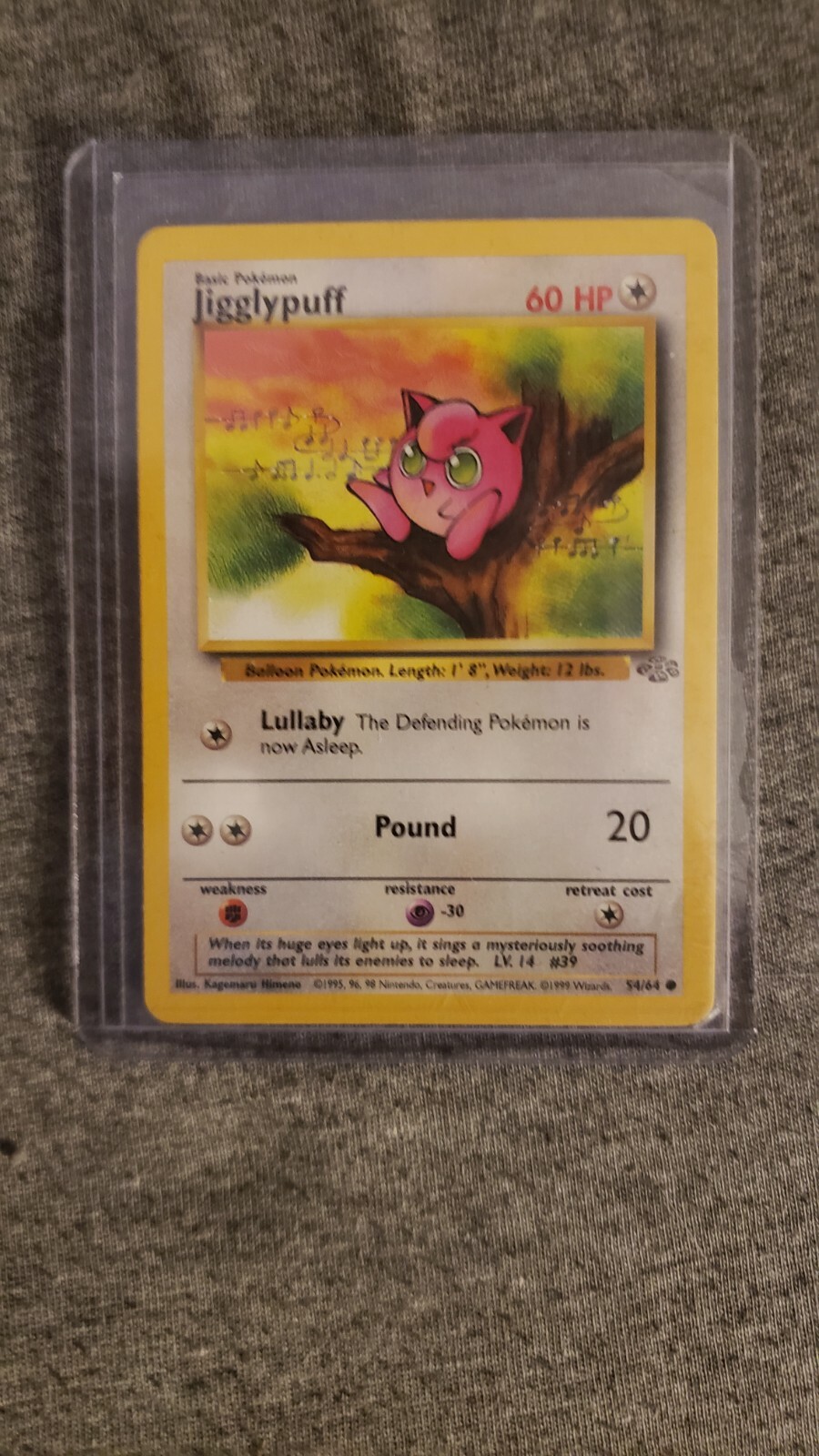 1999 Jigglypuff Pokémon Trading Card Unlimited Edition 54/64 | eBay