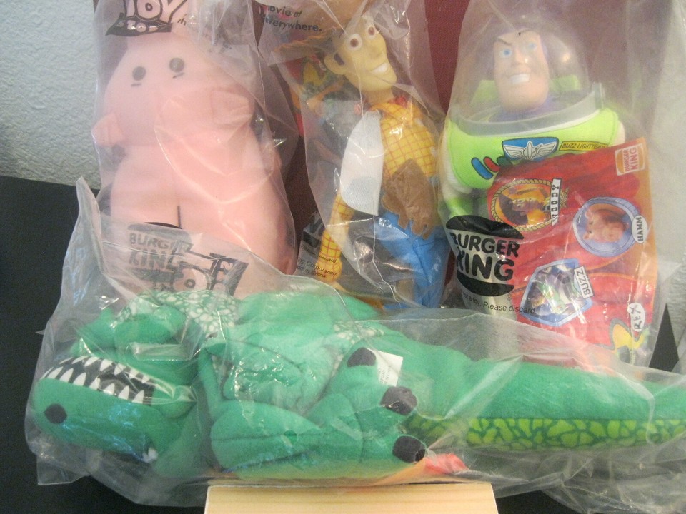 Disney-Pixar Toy Story "Complete Hand Puppet Set" NIP Burger King 1995 ...
