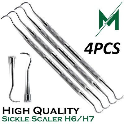 Dentist Pick Tool Sickle Scaler Set Of 4 H6/H7 Pro Dental Hand ...