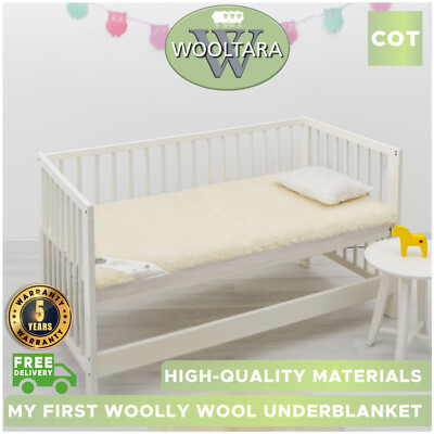Wooltara 100% Australian Wool Washable Crib Wool Underlay Underblanket ...