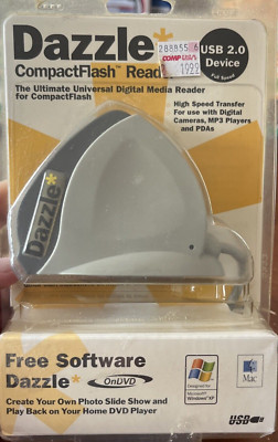 Dazzle CompactFlash Reader/Writer Digital Media Reader DM-8000 NEW old ...
