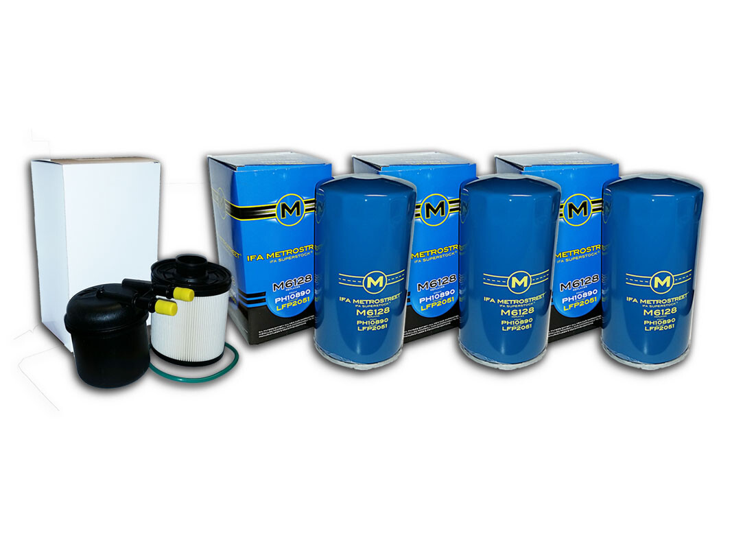 6.7L TURBO DIESEL 3 OIL FILTERS & 1 FUEL FILTER KIT - REPLACES FD4615 ...