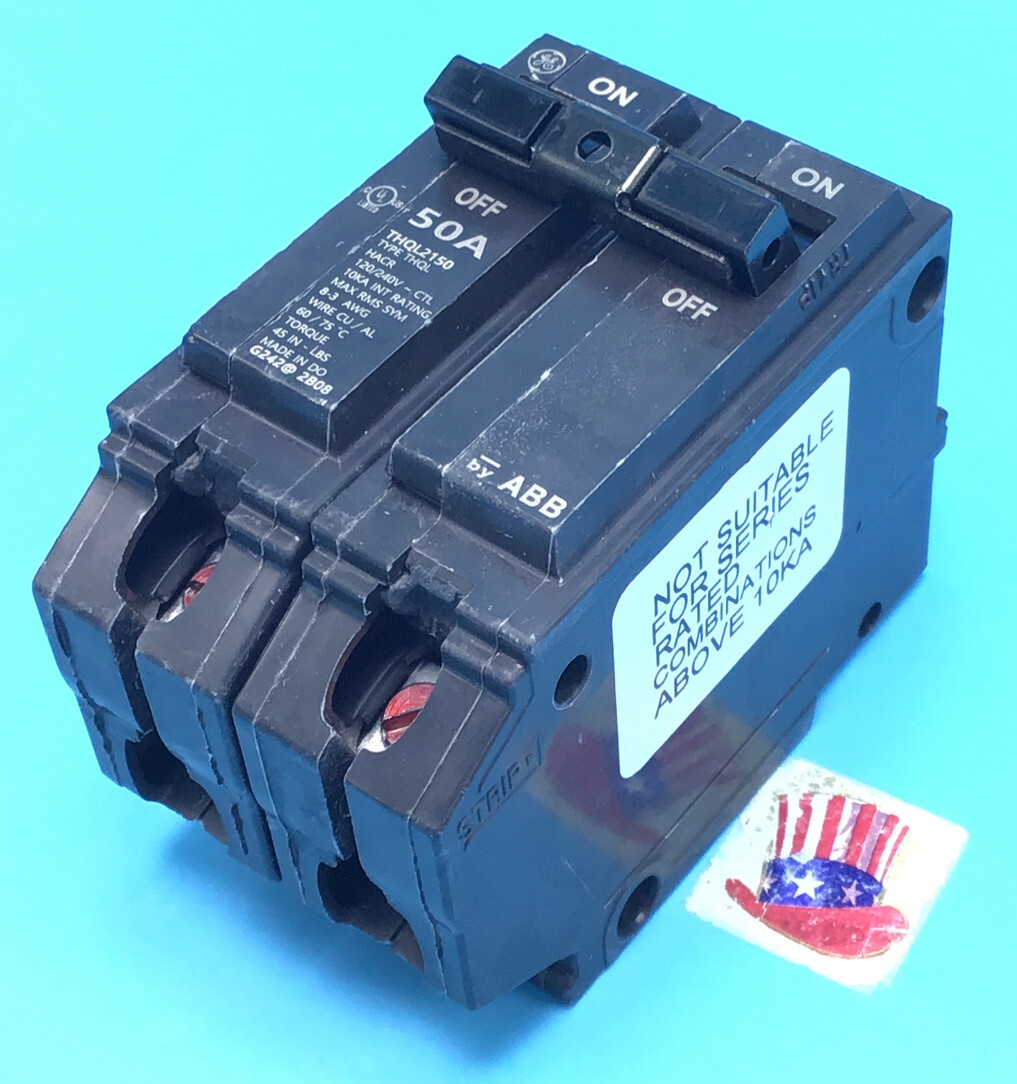New Circuit Breaker GE THQL2150 50 Amp 2 Pole 120/240v Type THQL | eBay
