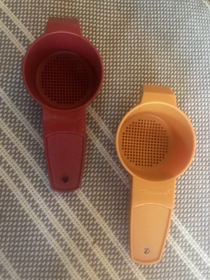 Tupperware Set 2 Mini Sifters Loose Tea Strainers Gadgets #879 Orange ...